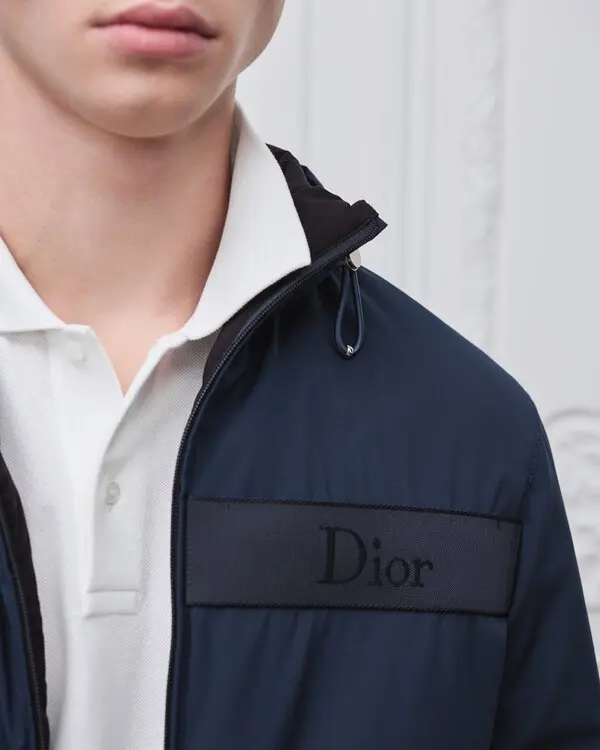 Dior Hooded Jacket - Blue Technical Fabric | Editorialist